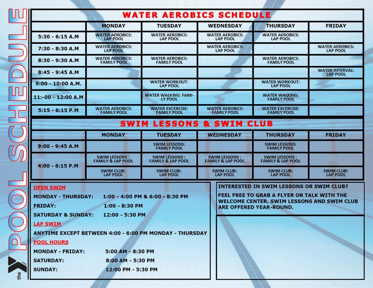 Schedules | Butte Family YMCA